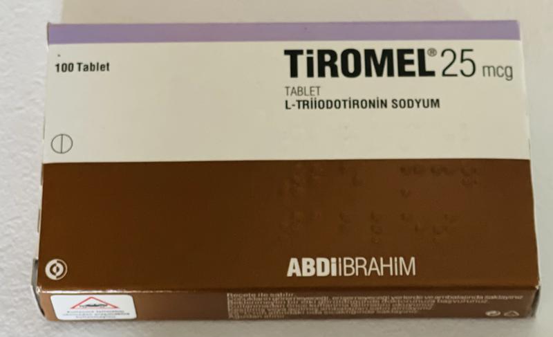 Tiromel 25 mcg 12/2023, Тиромель, Турция - 450 ₴, купить на ИЗИ (36347581)