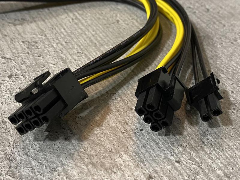 В наличии! Кабель переходник видеокарты PCI-E 8pin на 2x8pin 6... - 120 ...
