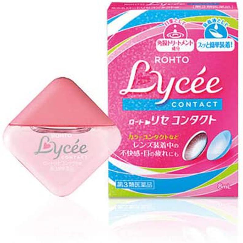 Японские капли для глаз при ношении линз ROHTO Lycee Contact: цена 250 ...