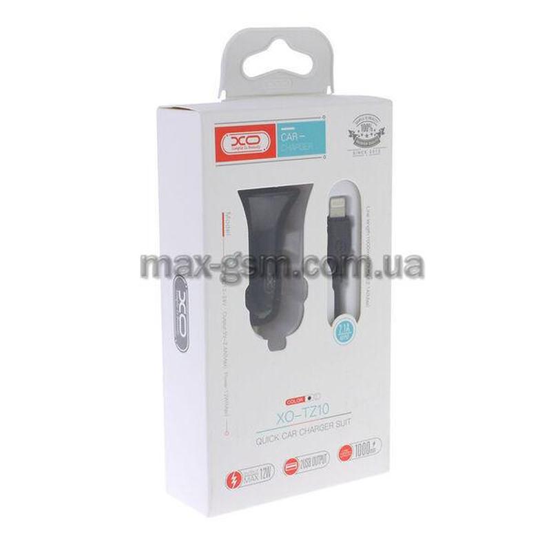 УЗУ XO TZ10 Lightning (АЗУ 2xUSB 2.4A/Cable Lightning) black - 154 ...