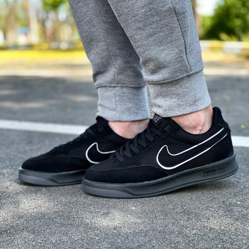 Кроссовки nike черные, сетка и замш - 1350 ₴, купить на IZI (46717607)