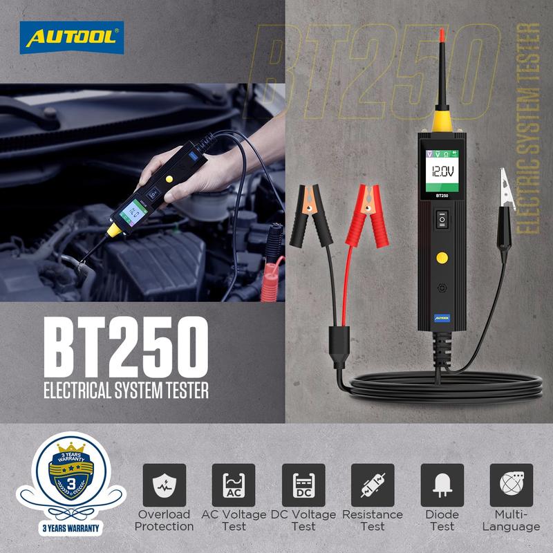 AUTOOL BT250 - тестер электрических цепей для автомобилей: цена 1780 ...