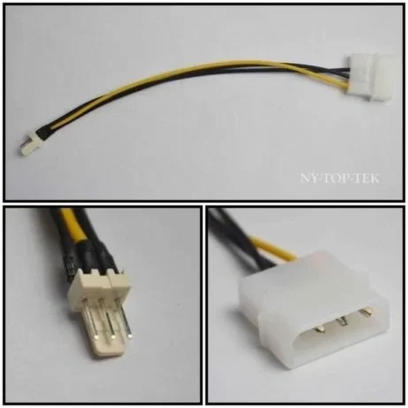Переходник молекс 4 pin -> 3 pin fan кулер кабель питание cool...: цена ...