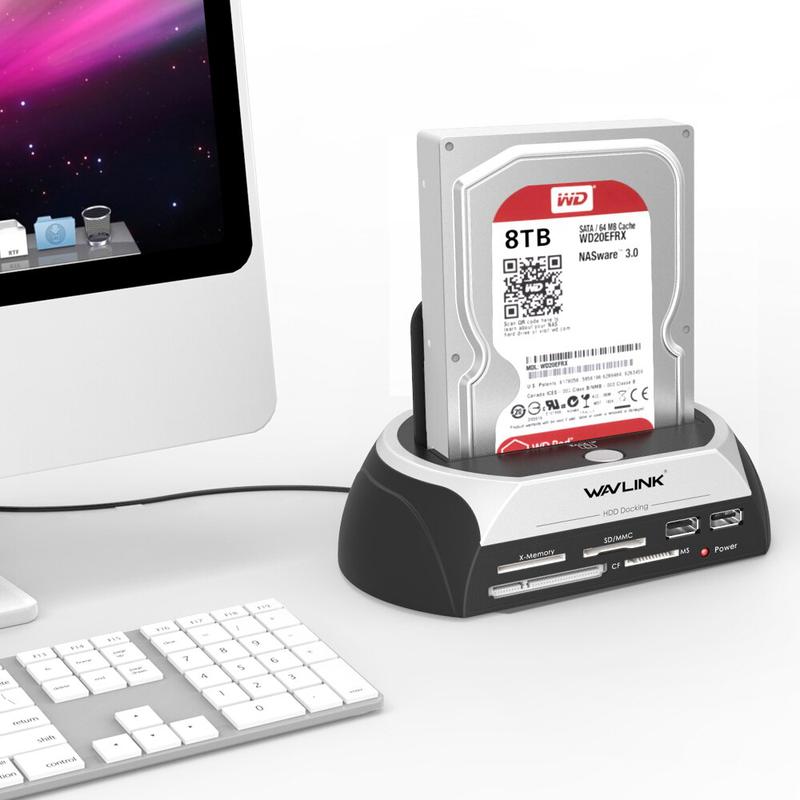 WAVLINK ST310U док-станция HDD/SSD 2,5"/3,5", картридер, USB Hub - 1140 ...