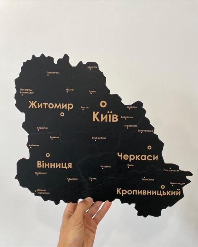Деревяна карта України Карта України з дерева 1590 ₴ купити на ІЗІ
