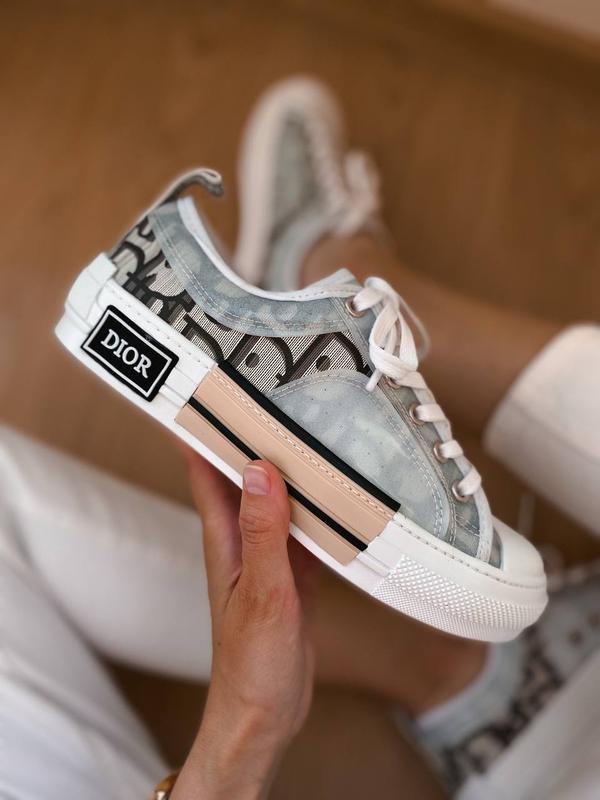 Жіночі кеди dior b23 low logo grey premium/ женские кеды диор - 2490 ...