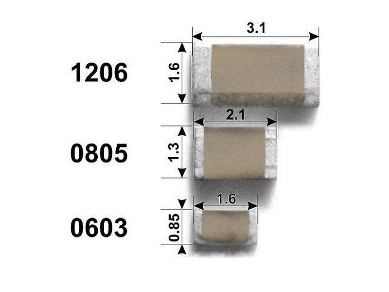 Конденсатори керамічні SMD 0603 0805 1206. Лот 112 ÷ за вибором: ціна ...