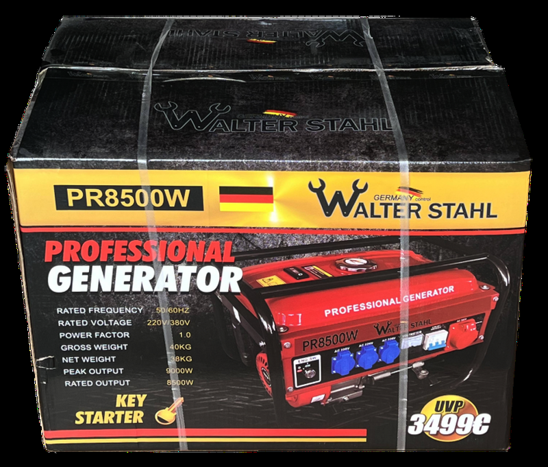 Генератор Walter Stahl 6 5 кВт 3 фазний бензиновий Pr8500w 28500