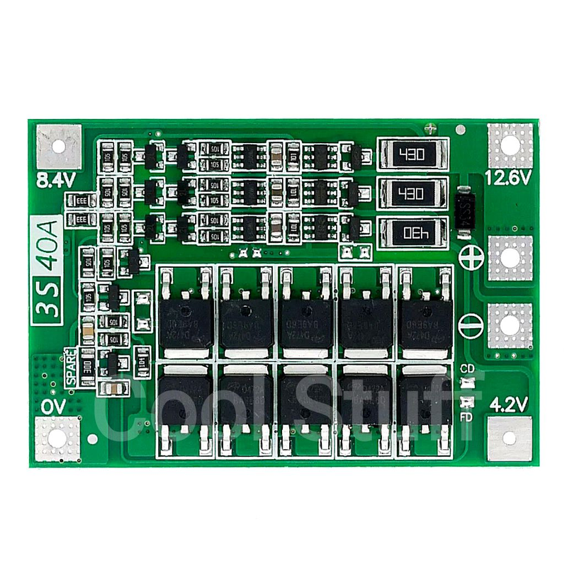 Плата захисту BMS Li-ion 18650 3S 40A Balance: ціна 62 грн - купити ...
