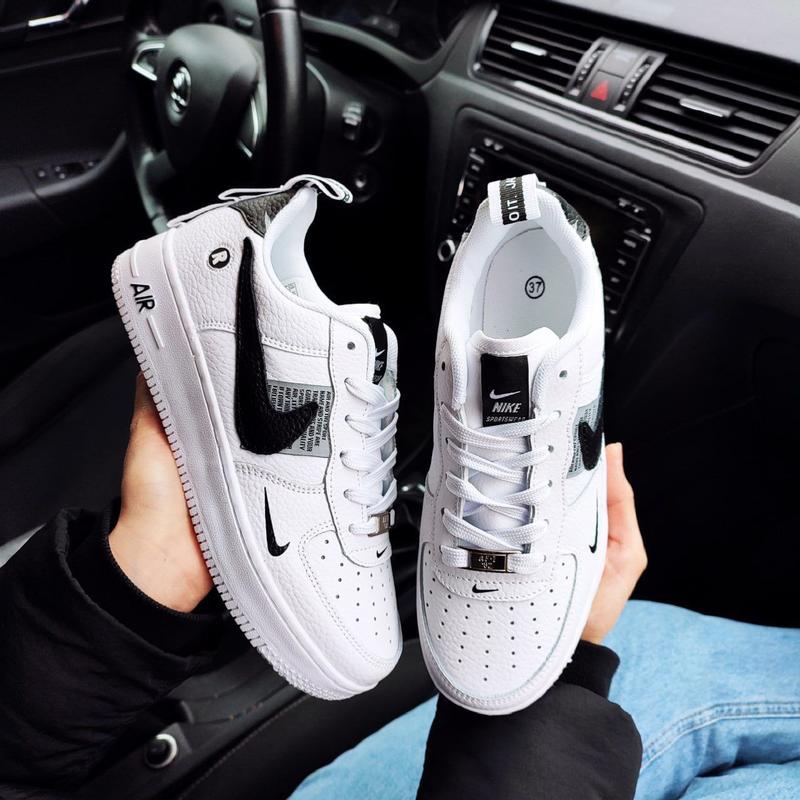Чоловічі кросівки найк аір форс білі / nike air force 1 utility - 1820 ...
