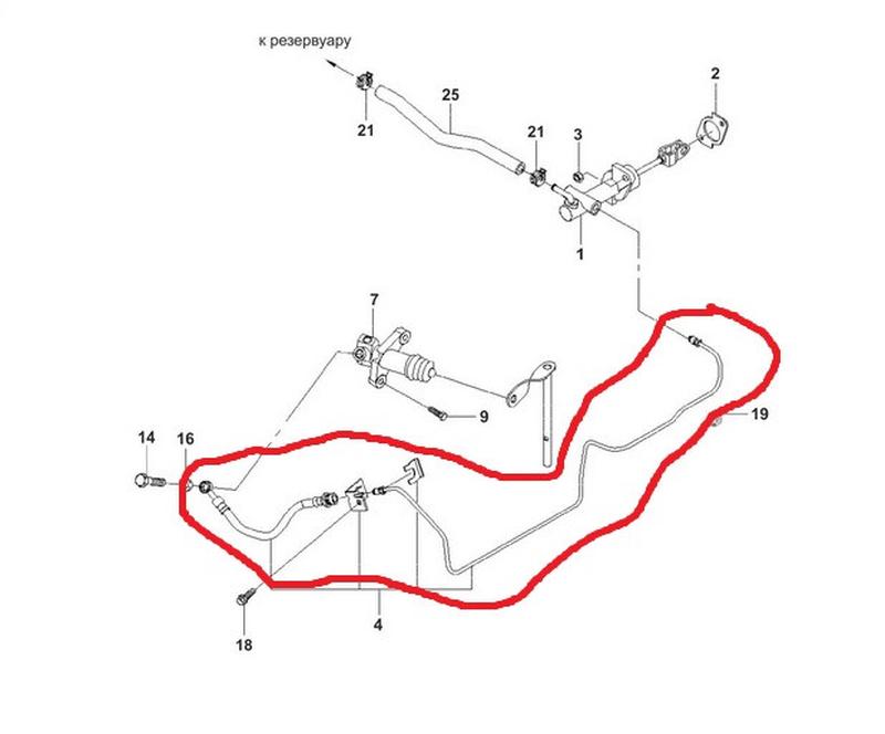 Трубка сцепления Chevrolet Aveo ЗАЗ Вида (оригинал, GM) - 400 ₴, купить ...