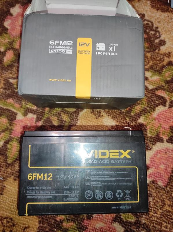 Videx АКБ 12V 12A Аккумулятор 12 Вольт 12 Ампер BATTERY 12V 12A: ціна ...