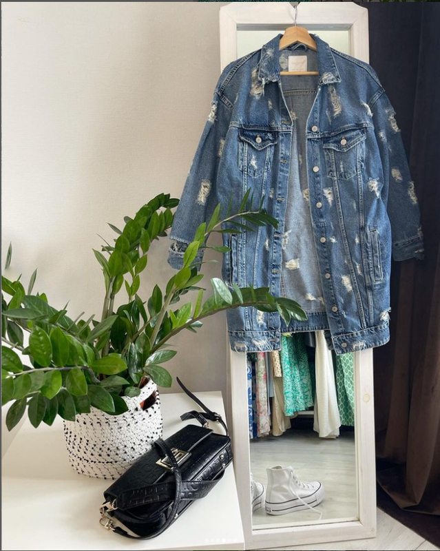 Крута джинсова подовжена куртка оверсайз zara: цена 750 грн - купить ...