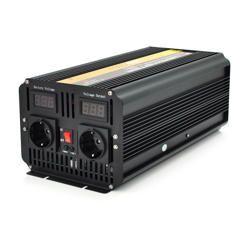 Инвертор напряжения POWERMASTER, 24V/220V, 2500W с модифициров...: цена ...