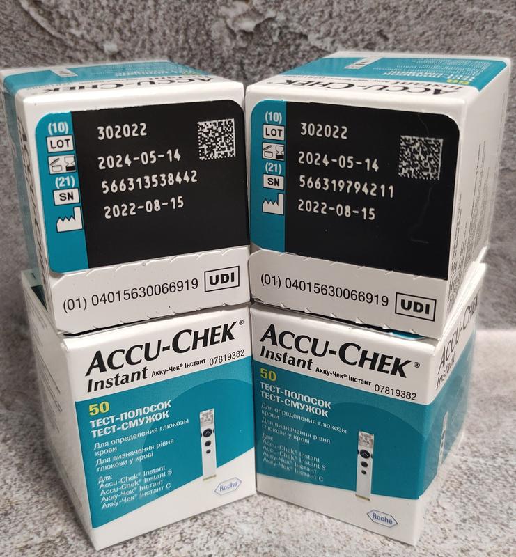 4 упаковки Тест - смужок Акку Чек Інстант ( Accu Chek Instant ...: цена ...