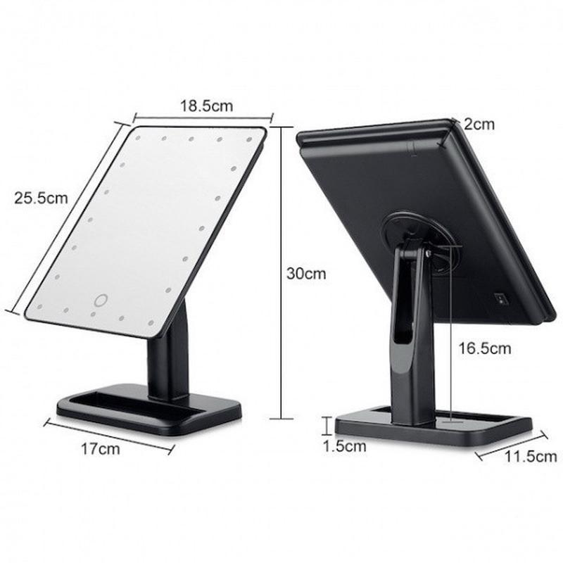 Дзеркало настільне з підсвіткою led — бренд large led mirror: ціна 220 ...