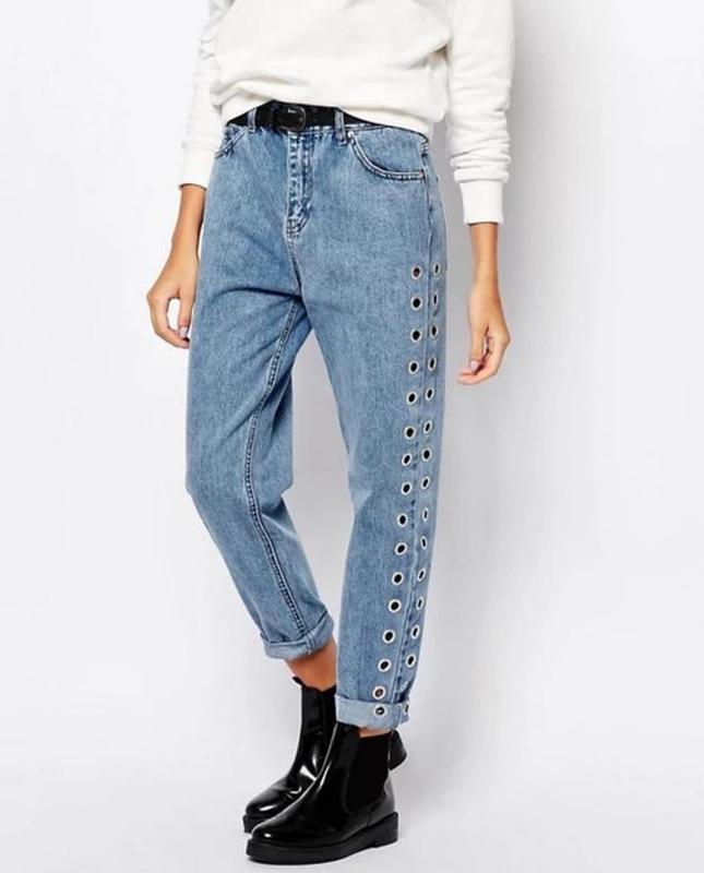 Женские джинсы pull&bear голубого цвета размер 24 (xxs): цена 440 грн ...