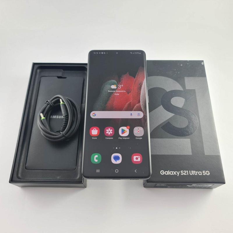 Samsung Galaxy S21 Ultra 256 GB Phantom Black Б\В: цена 22300 грн ...
