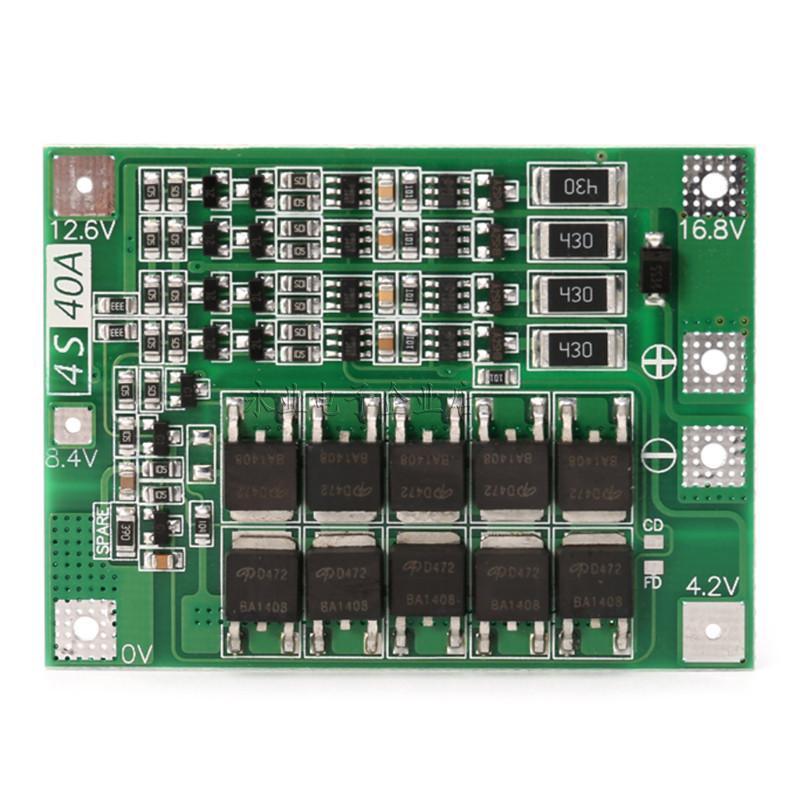 BMS 4s Контроллер плата BMS с балансиром 4S Li-Ion 14.8(16,8В)... - 110 ...
